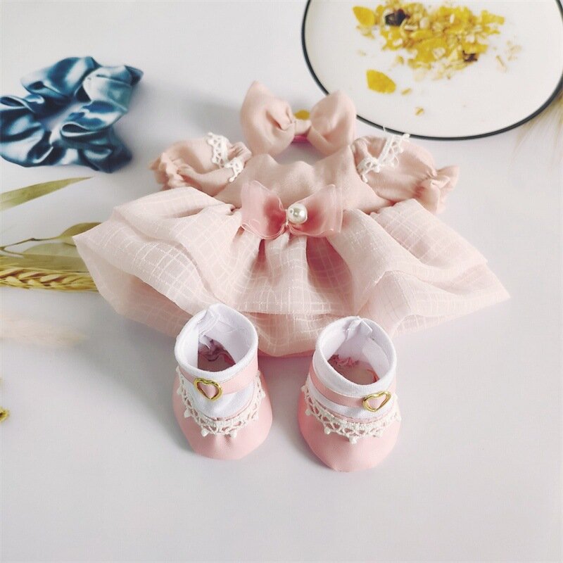 25 см кукольная одежда, туфли, марлевая юбка, заколки для волос, три комплекта одежды из риса, плюшевая кукольная