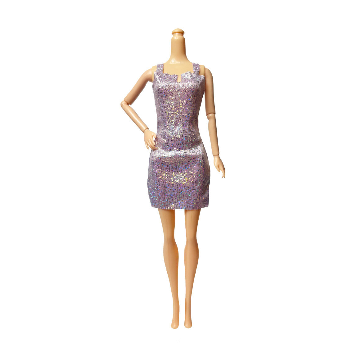 Европейское платье с обтягивающей юбкой и бретельками для куклы Барби 30 см в фиолетовом цвете, элегантное платье