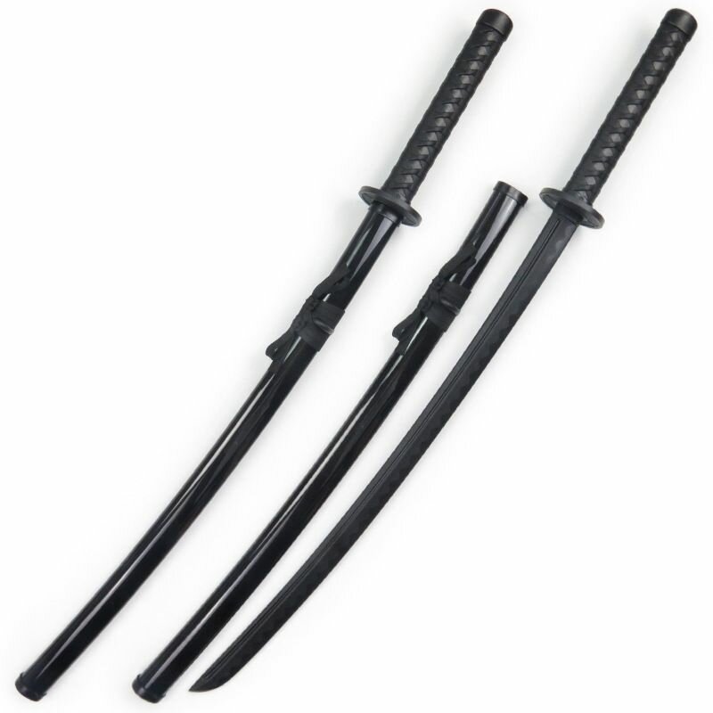 Пластиковый нож blade weapon "Комплексное упражнение по владению мечом катана черного самурая Джухедао" - это детская игрушка общей длиной 101 см и длиной ножа 75,5 см. Он изготовлен из полипропилена.