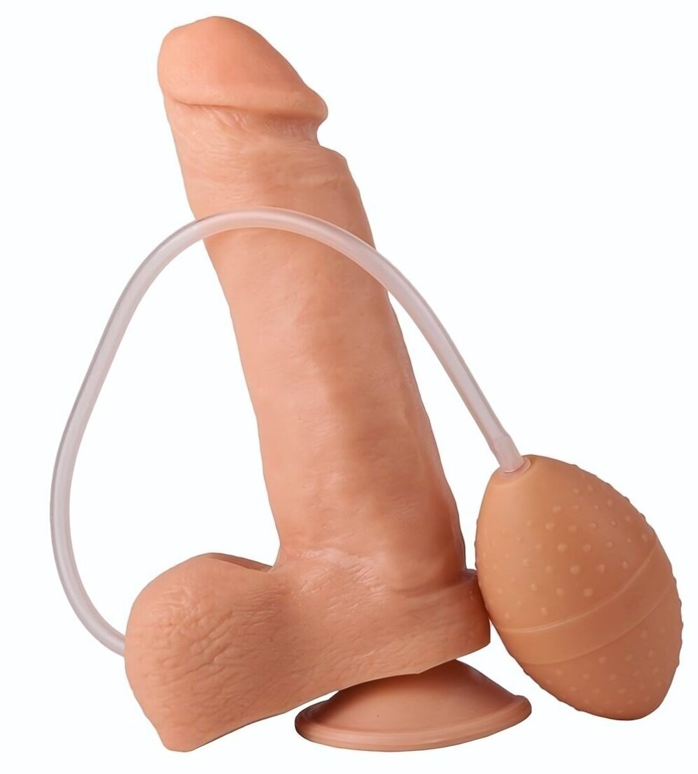 Фаллоимитатор реалистичный 'LOVETOY' 19см, телесный цвет, с присоской и грушей