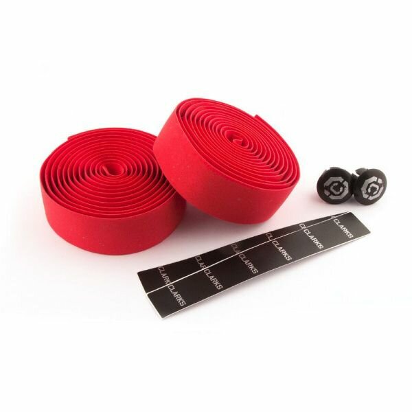 Обмотка руля для велосипеда корковая CLARK'S CHBT28YB 1900х30 мм. красная 3-121