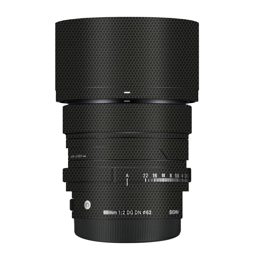 Сигма 65мм f/2.8 Защитная пленка для объектива с узором 'Матрица' чёрного цвета для камер Sony E-Mount