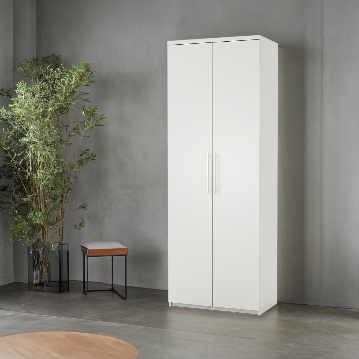 Шкаф комбинированный Ритм МК-22 100х60х240 см, распашной, в прихожую, лдсп Белый текстурный