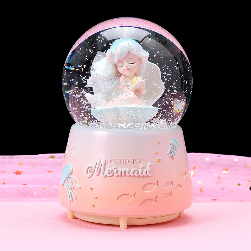 Креативный музыкальный шар с кристаллами, фонарь, снежинка, водяной шар, подарок на день рождения для девочки, сувенир, украшение, оптовая фабрика