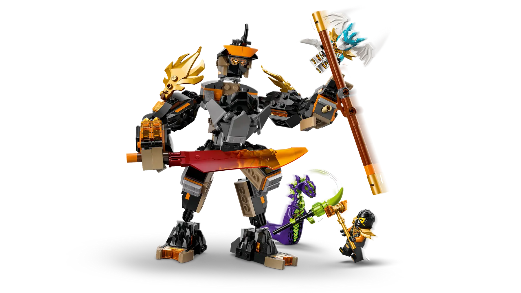 Конструктор LEGO NINJAGO® 71854 Механик миссии Коула и Драго Зейна, 364 дет. — фото 1