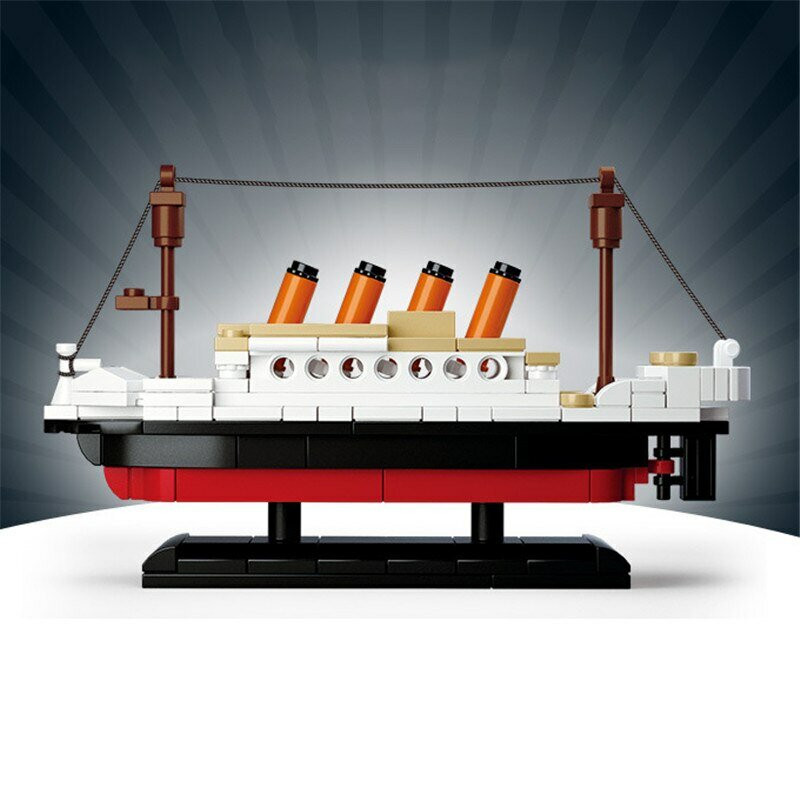 Титаник круизная лодка строительство кирпич Титаник корабль блок персонаж DIY игрушка образовательная игрушка хобби блок для детей (желтый)