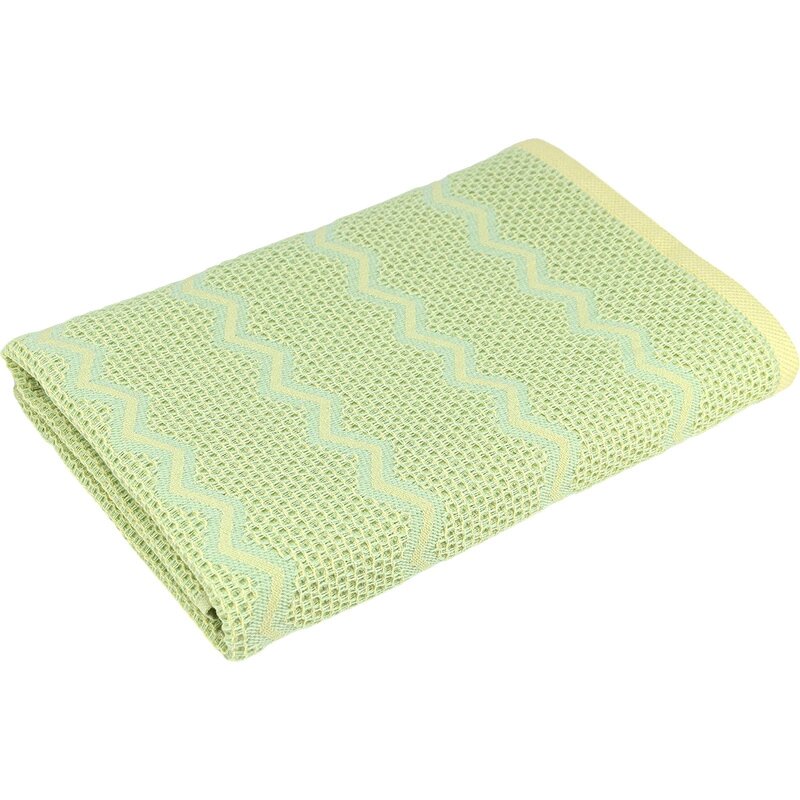 Полотенце УЗБ Зигзаг вафельное, M 50х90 мятн,162136