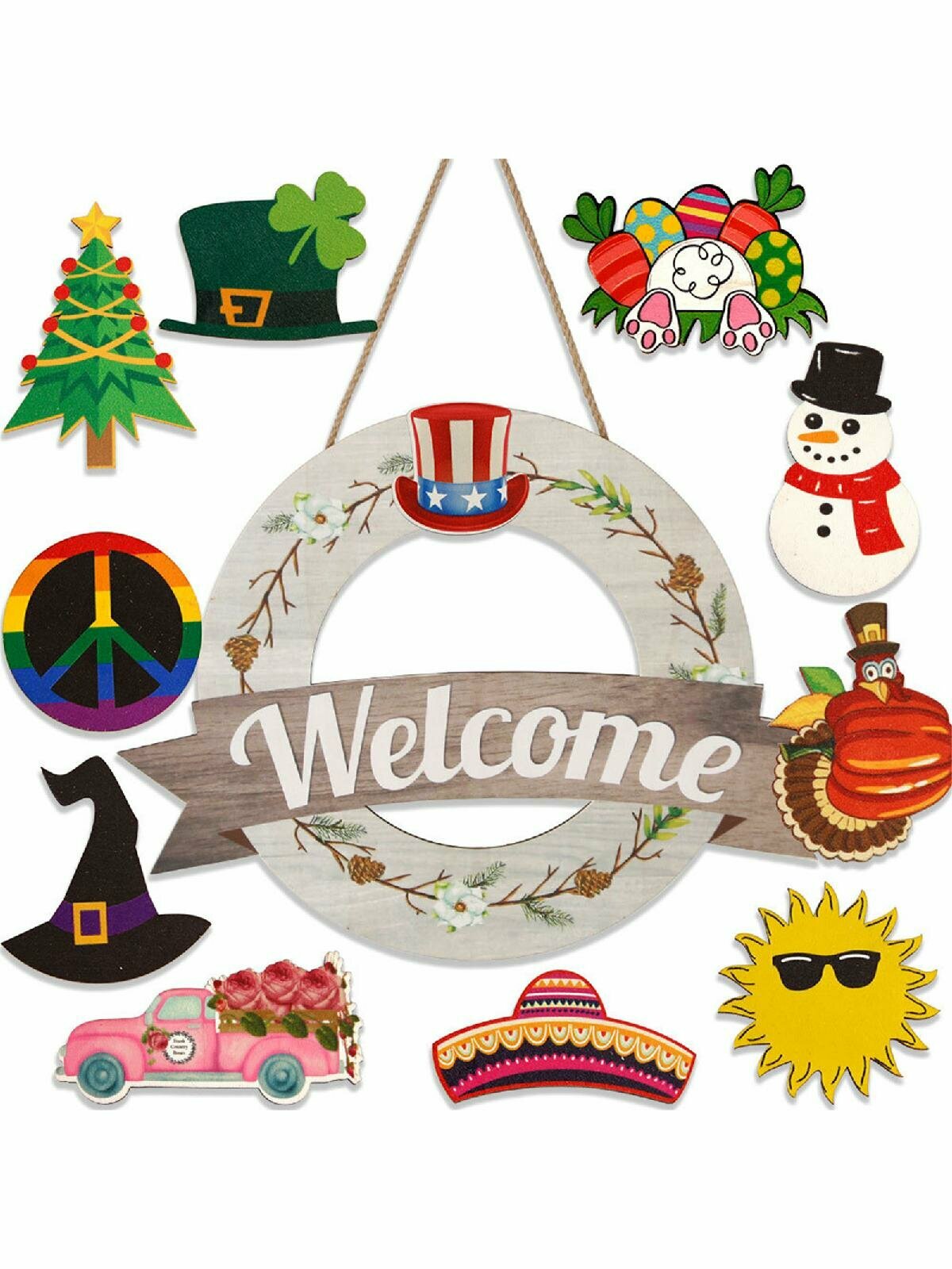 Сменный приветственный знак на стенах Украшения крыльца для праздничных вечеринок