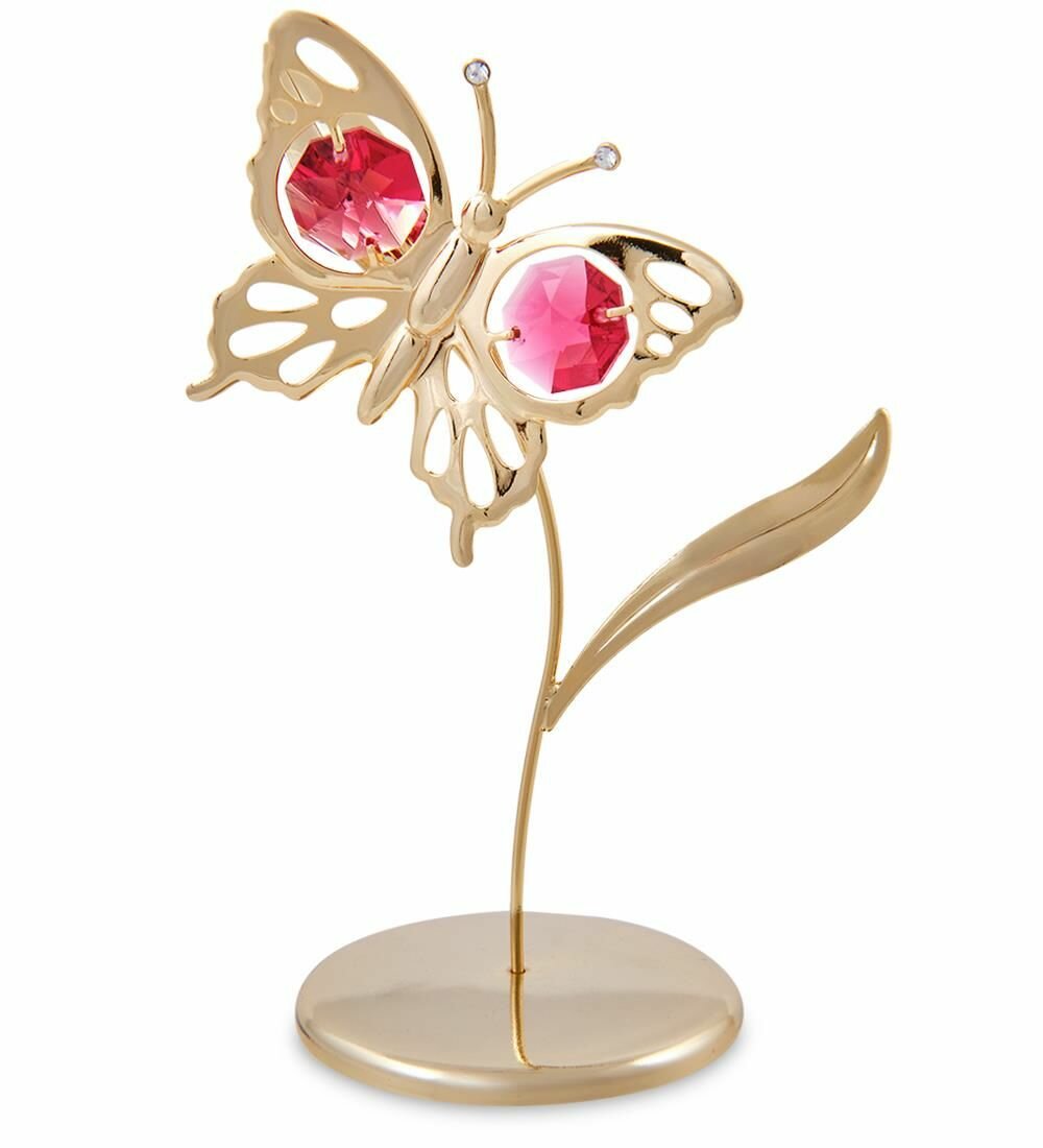 Фигурка Бабочка на лепестке с цв. кр. A13550 Crystal Temptations, Металл, кристалл