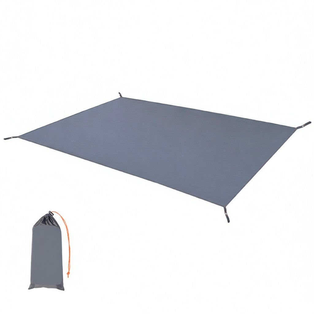 Плотная водонепроницаемая плетёная ткань для кемпинга, пикник-мат, подстилка для пляжа, подстилка для палатки, солнцезащитный навес, подстилка для походов, путешествий, альпинизма, материал: Оксфордская ткань, цвет: Серый, водонепроницаемость: PU2000mm,