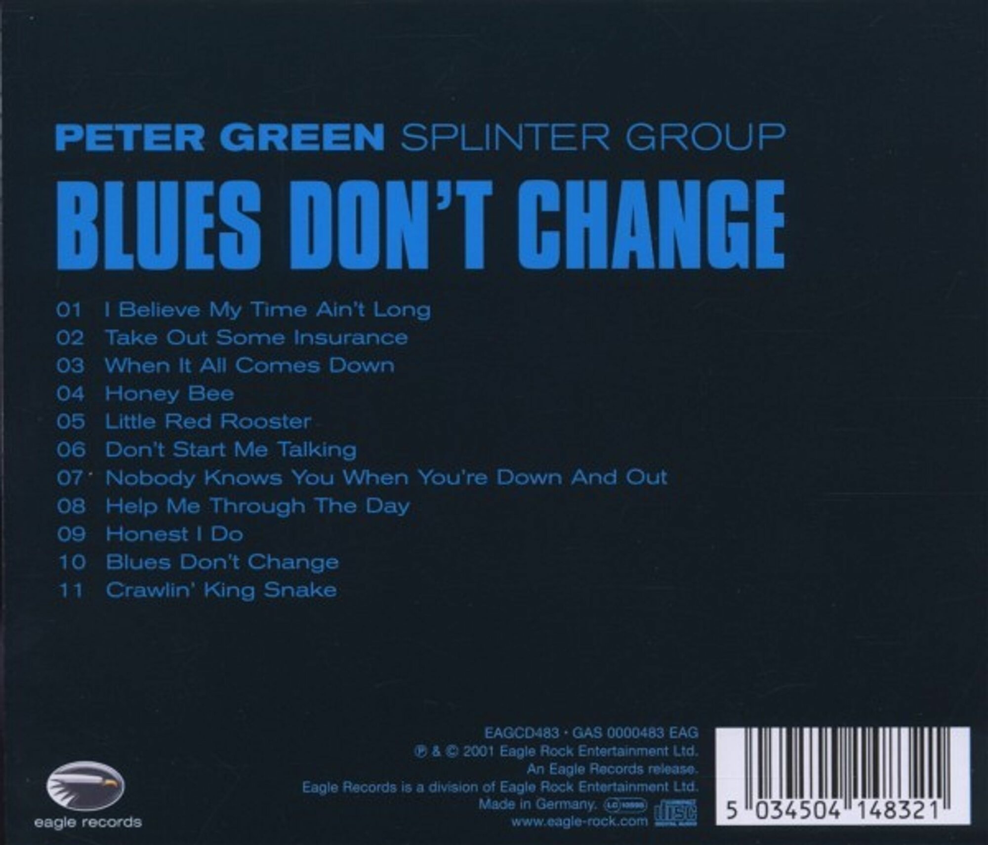 Компакт-диск Peter Green - Blues Don't Change (1 CD) — фото 1