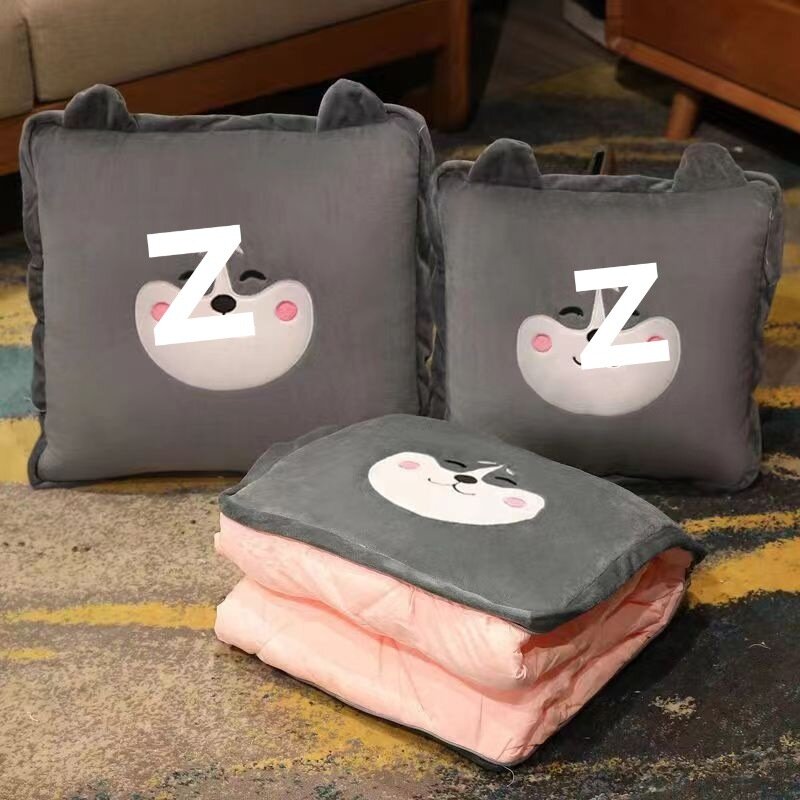 Двухсторонняя подушка и одеяло, зимнее утолщенное одеяло и подушка 2-в-1, автомобильная подушка, офисное одеяло для сна