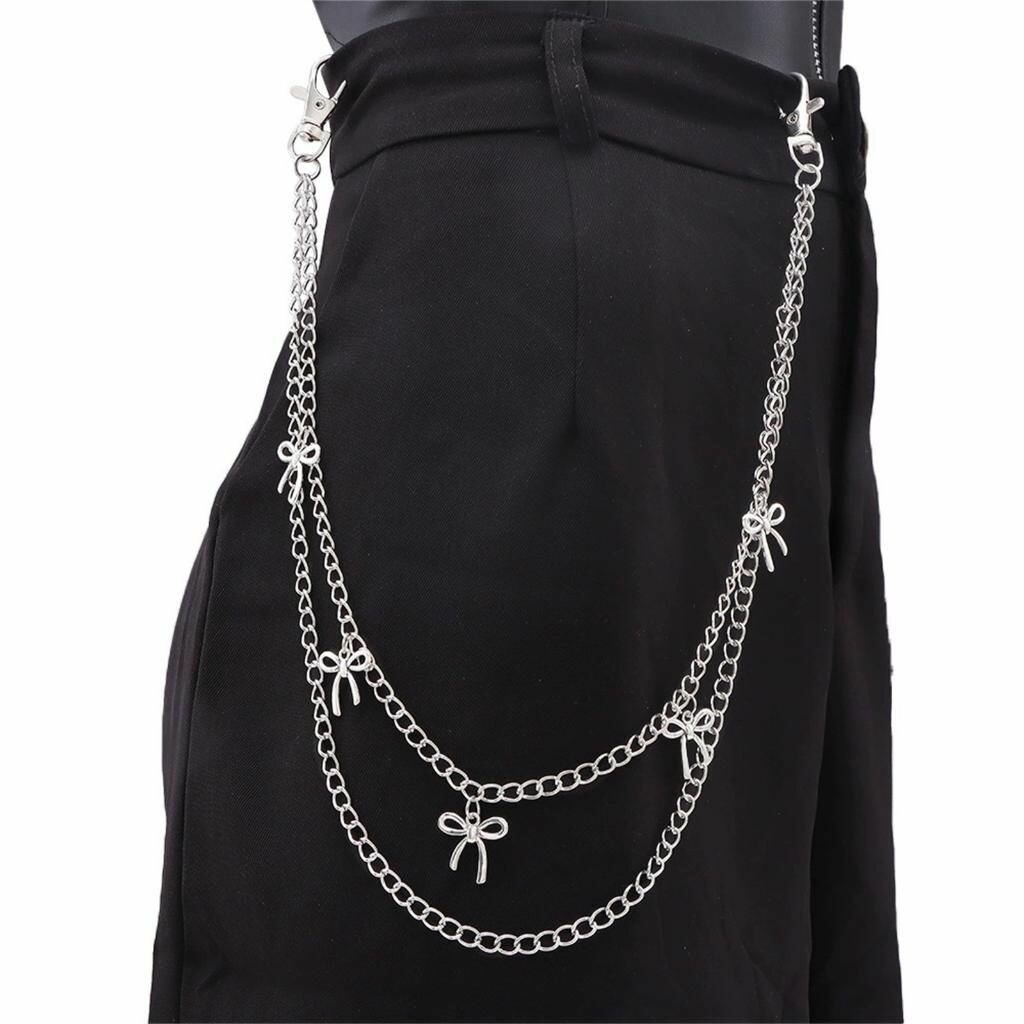 Многослойная цепь для брюк с бантом, B