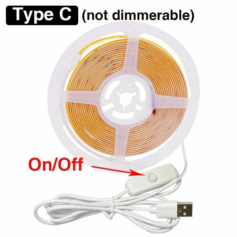 Светодиодная лента XUNATA RGB 320 LED/м Switch Type C, Warm White, 1 м