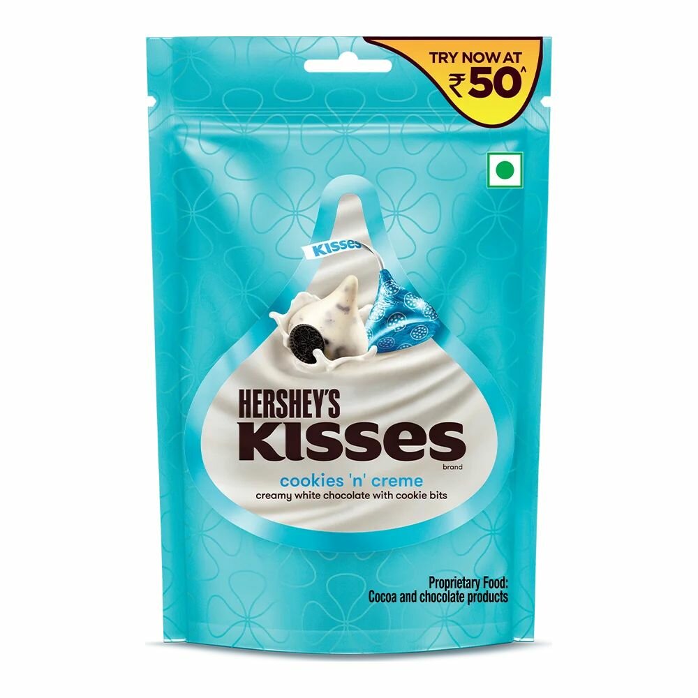 Шоколадные конфеты Hershey's Kisses cookie's n creme 33,6г