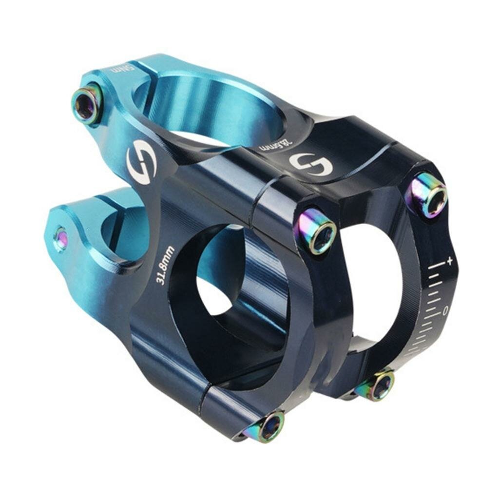 Высокопрочный короткий рулевой вынос для велосипеда, Темно-синий 31.8x35 мм