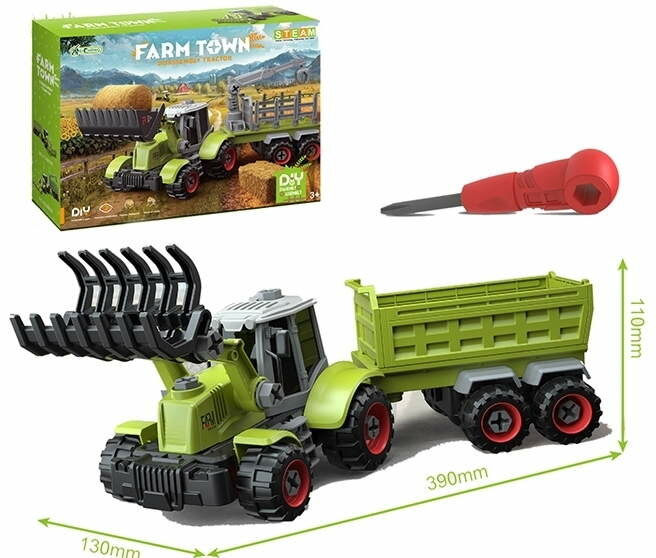 DIY Конструктор Трактор с прицепом FC6030A с 3 лет