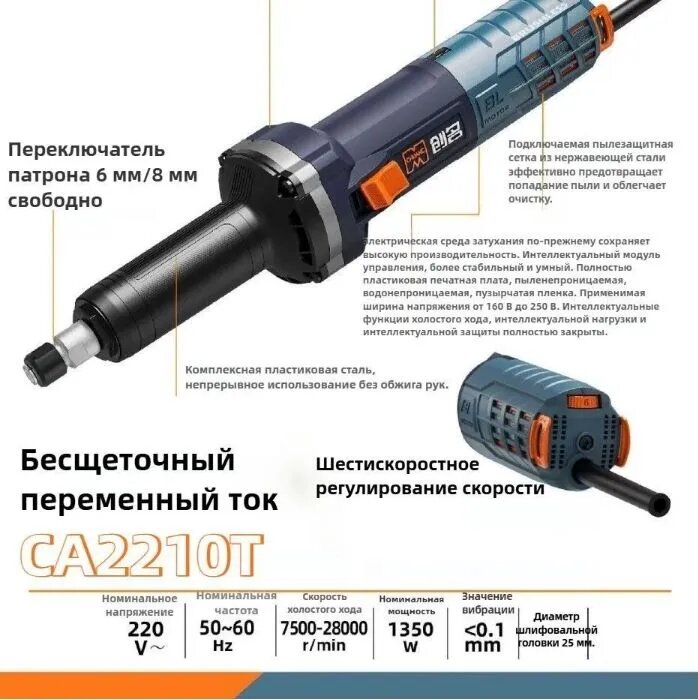 AC Электрический Портативный Шлифовальный Станок: Бесщеточный Прямой, С Перезаряжаемым Аккумулятором, Скорость И Модели Для Резьбы И Обработки Корней