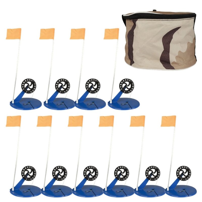 10шт Рыболовные Тарелки Портативный Рыболовный Флаг-Индикатор Оборудования Для Подледной Рыбалки Аксессуар для Зимней Рыбалки На Открытом воздухе
