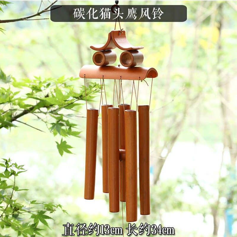 Креативный уникальный бамбуковый ветряной колокольчик, подвесное украшение, бамбуковый колокольчик, подарок фэн-шуй, бамбуковая трубка, ветряной колокольчик, китайский стиль, подвесное украшение