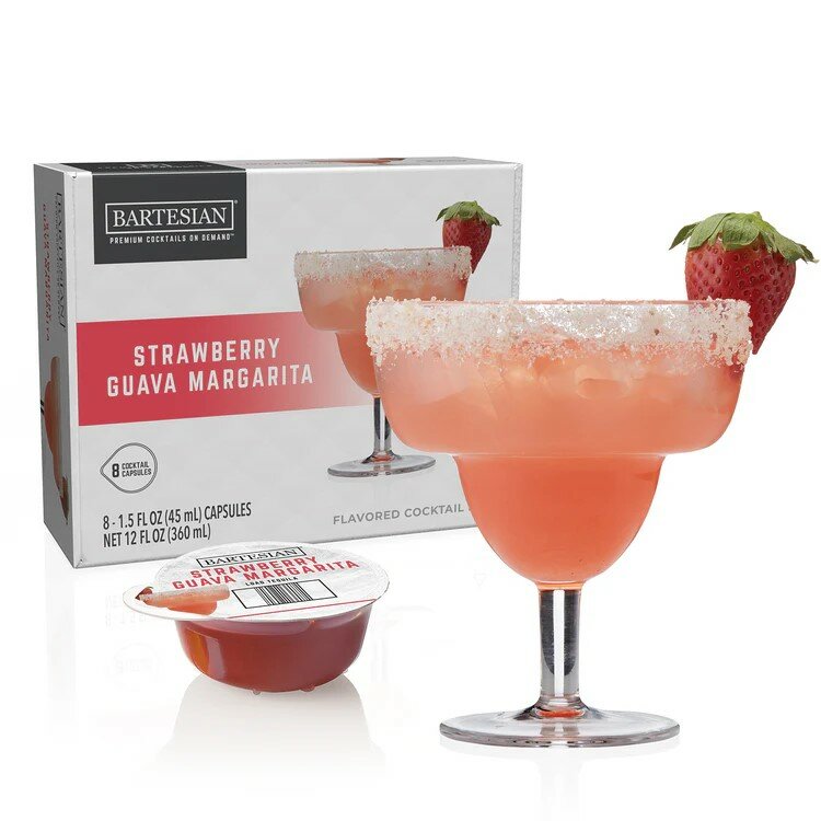 Капсулы для аппарата Bartesian, коктейли Strawberry Guava Margarita 8 капсул