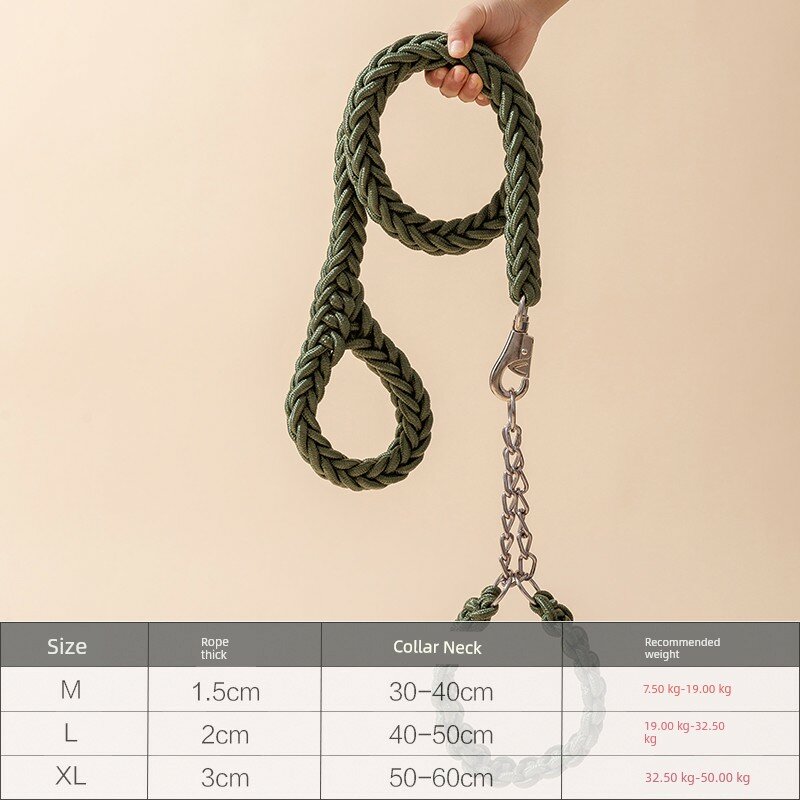 Поводок для средних и крупных собак, поводок для золотистого ретривера, цепь для лабрадора, ошейник для собак, ошейник