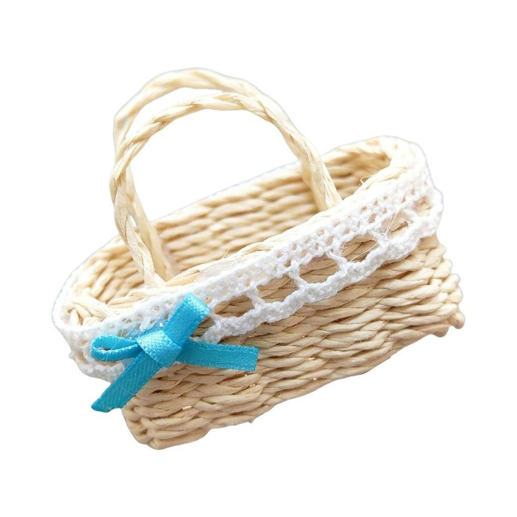 Корзина из лозы для кукольного домика, 06