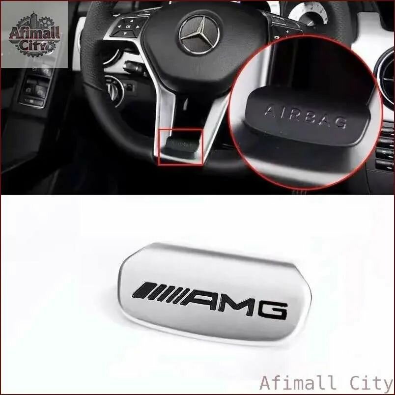 Внутренние наклейки с эмблемой на руль для Mercedes Benz AMG W206 W204 W205 W212 W213 W221 W222 W223 W251 W464 GLE