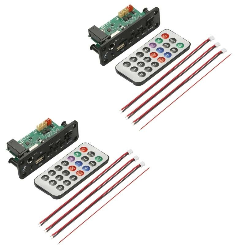MP3-плата с Bluetooth 5 В, 6 Вт, с USB, TF, FM, для автоакустик, 2 комплекта