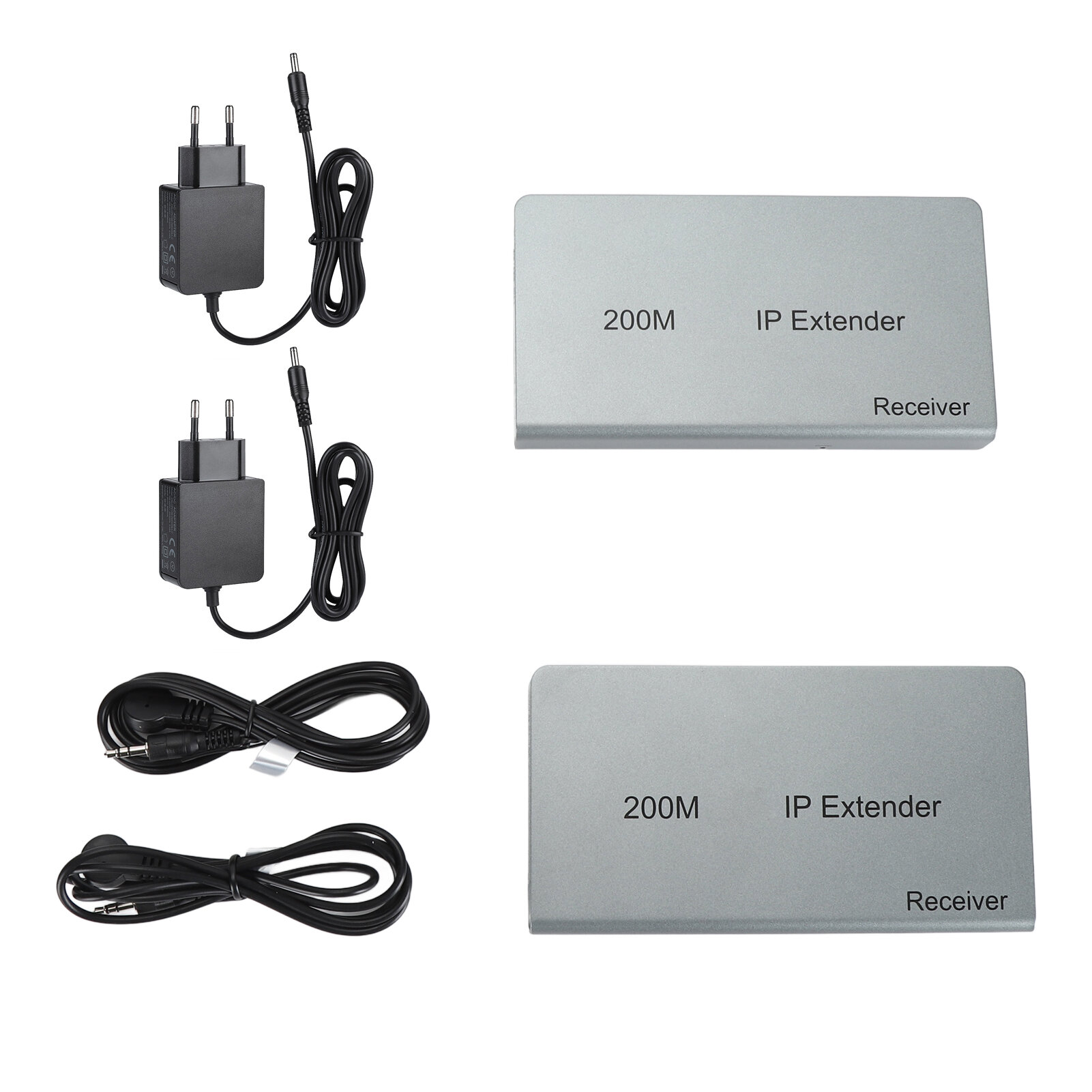 Расширитель KVM по IP, до 200 м по сети RJ45, Cat5e/6, HD Multimedia Interface, USB, 100-240 В, вилка EU.