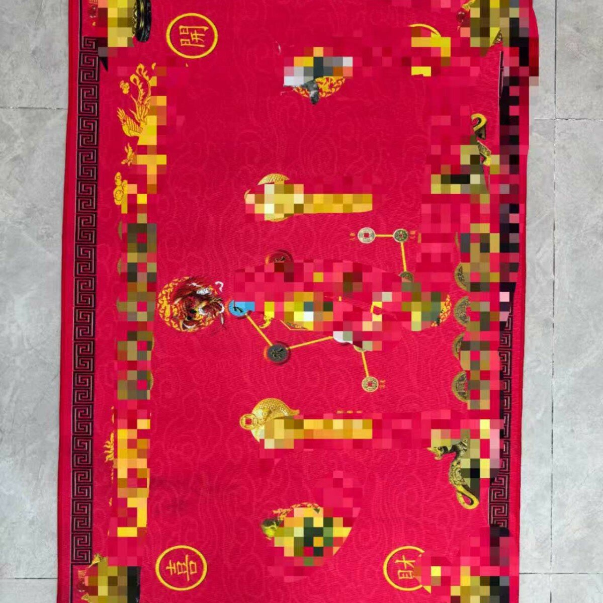 Коврик из кристаллического велюра по фэн-шуй, 80x100 см, традиционный аксессуар для входа в дом