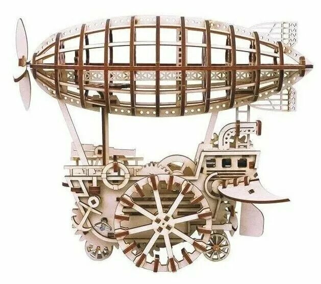 Заводной дирижабль - 3D Деревянный конструктор ROKR 229 дет30*25*21 см LK702