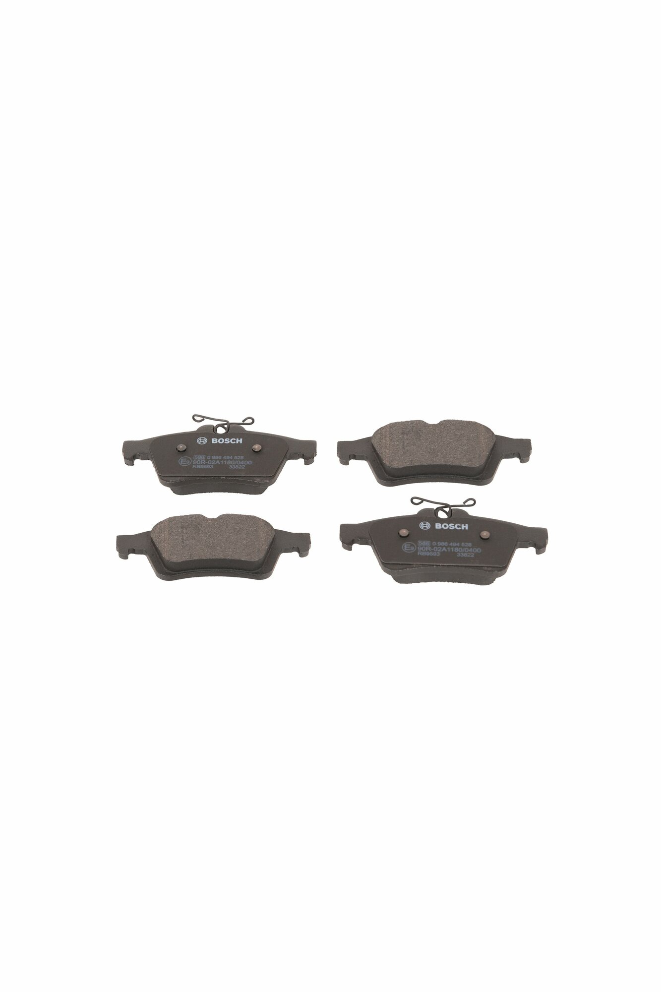 Колодки тормозные дисковые задние BOSCH (0 986 494 528)