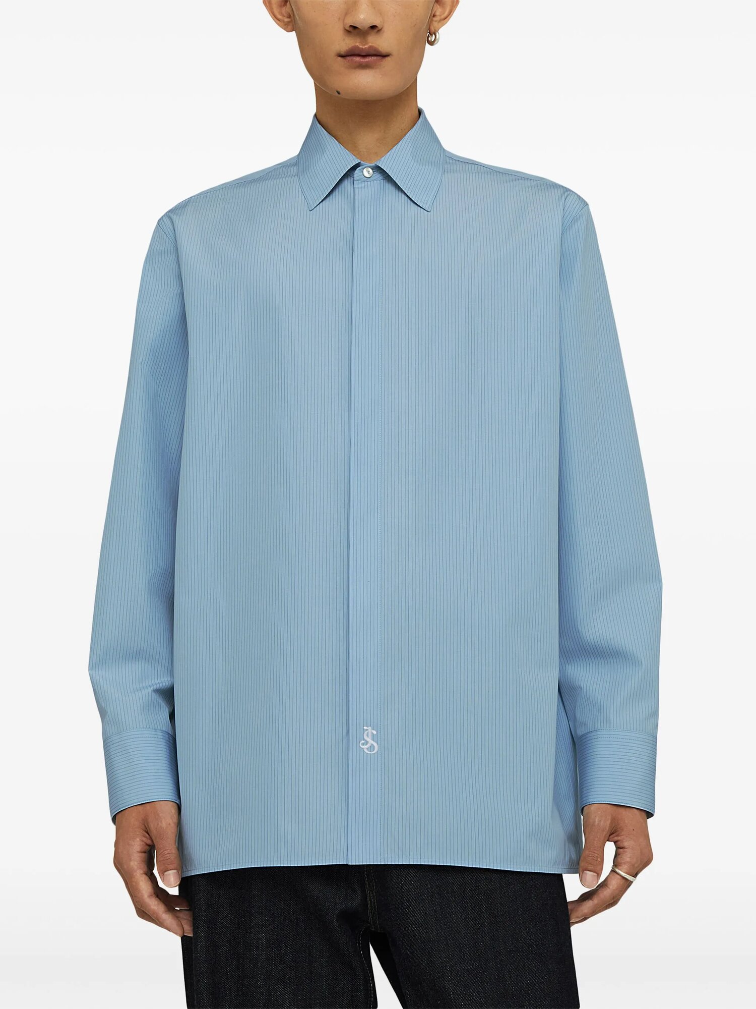Рубашка Jil Sander, размер 41, синий — фото 1