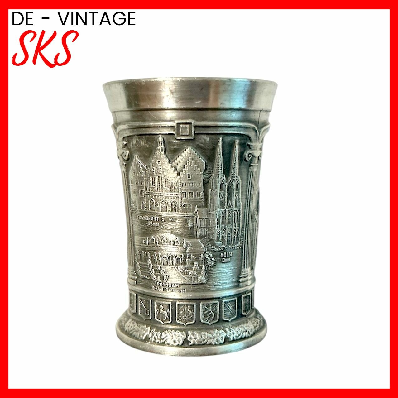 Рюмка Munchen, олово SKS, винтаж. Германия