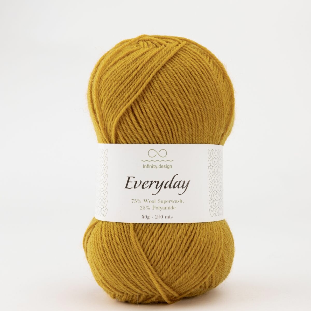 Носочная пряжа Infinity Design Everyday (2335 Mustard) 5 мотков по 50 г/210 м