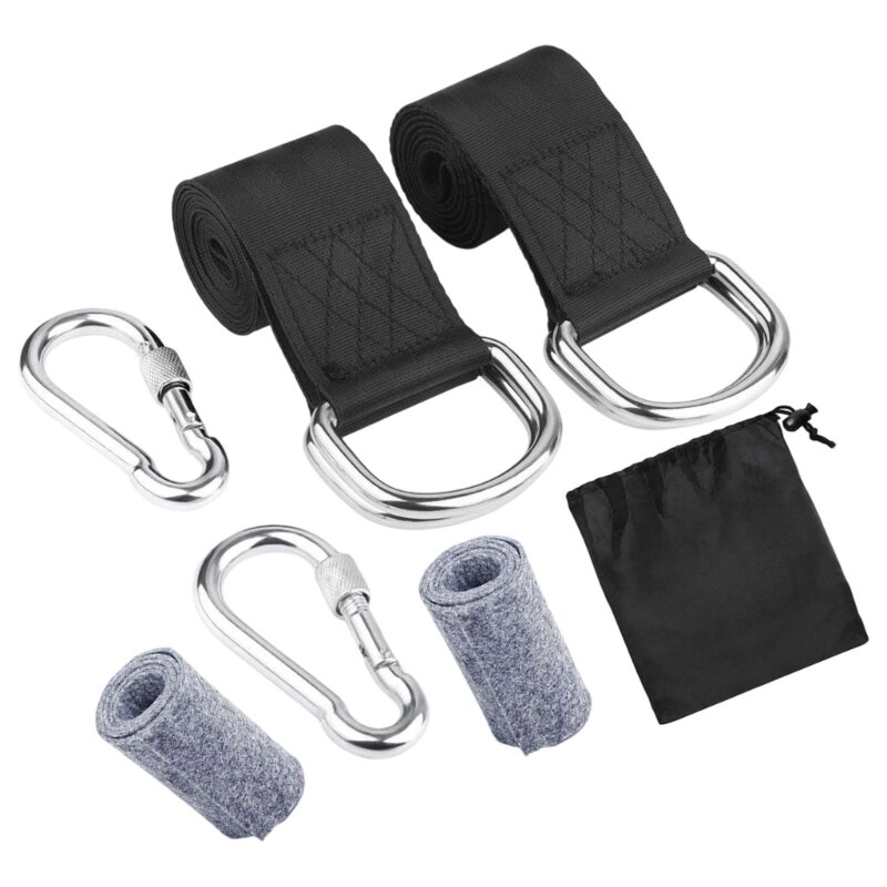 Сверхмощный Подвесной набор Для Качелей Для Использования на открытом Воздухе И В помещении С Регулируемым Ремнем И Надежными Металлическими Креплениями Для Гамака