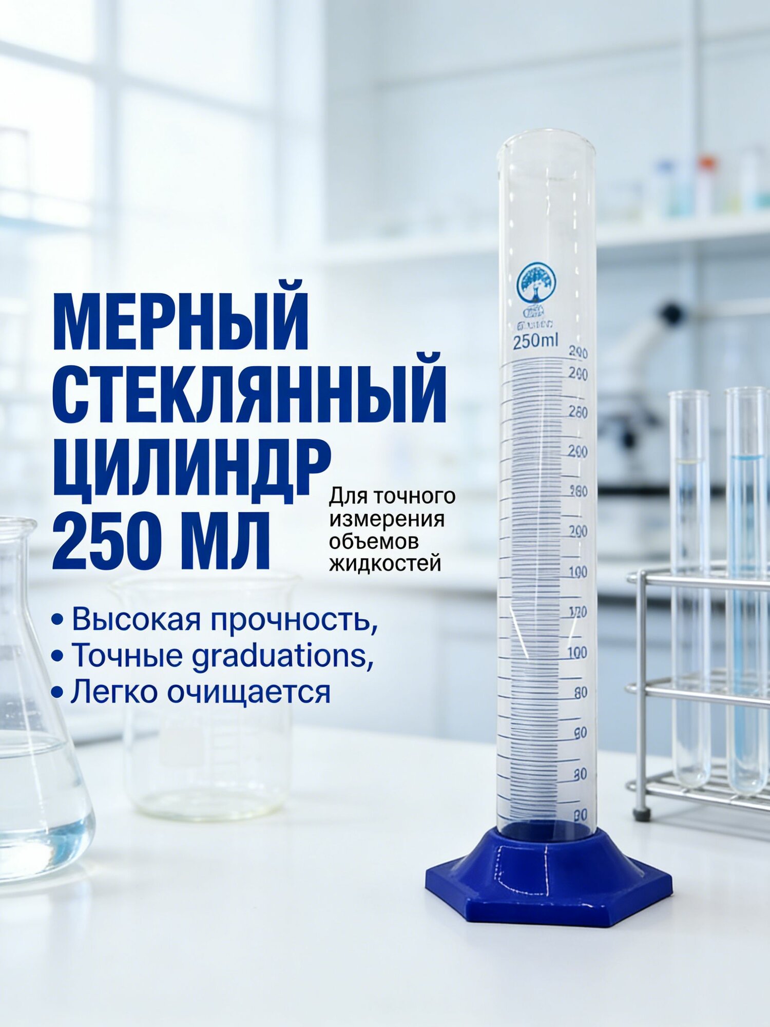 Емкость мерная, 250 мл, 1 шт для измерения объема мерная посуда