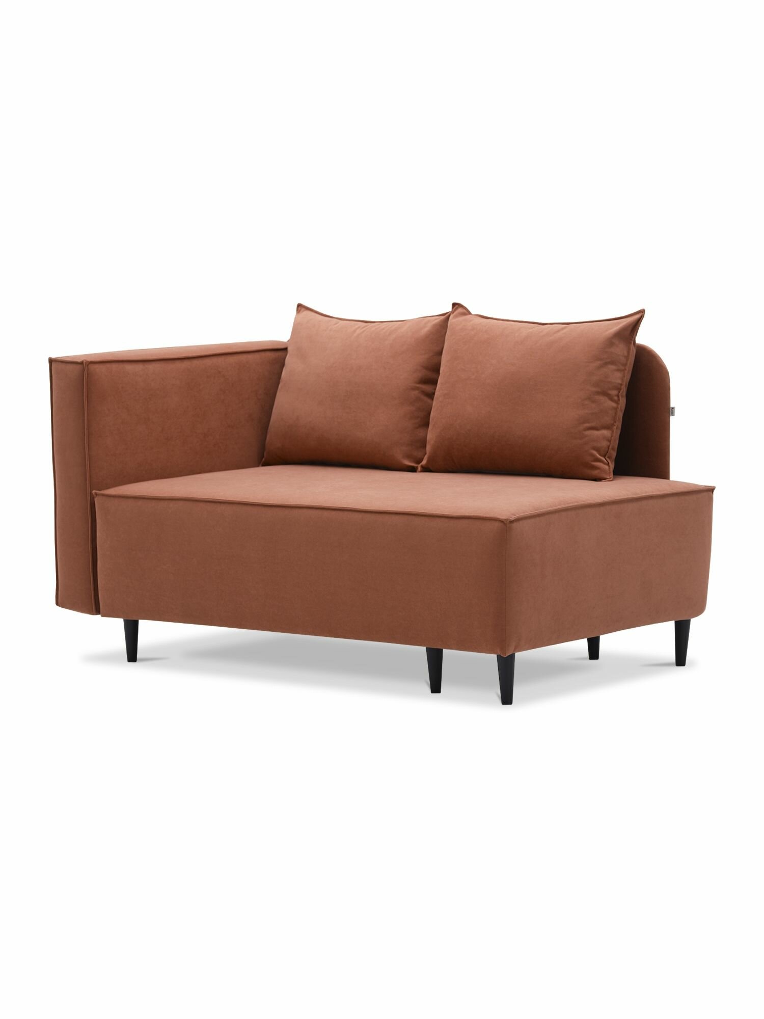 Кушетка Элфи 152х88х90 см, еврокнижка, Ладья, спальное место: 202х85 см, левый угол, Newtone Peach