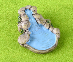 HAQI DIY Миниатюрный Водоем для Сада: Набор для Создания Декоративного Пруда в Кукольный Домик и Ландшафтного Дизайна, Статуэтки для Усадьбы в Деревенском Стиле