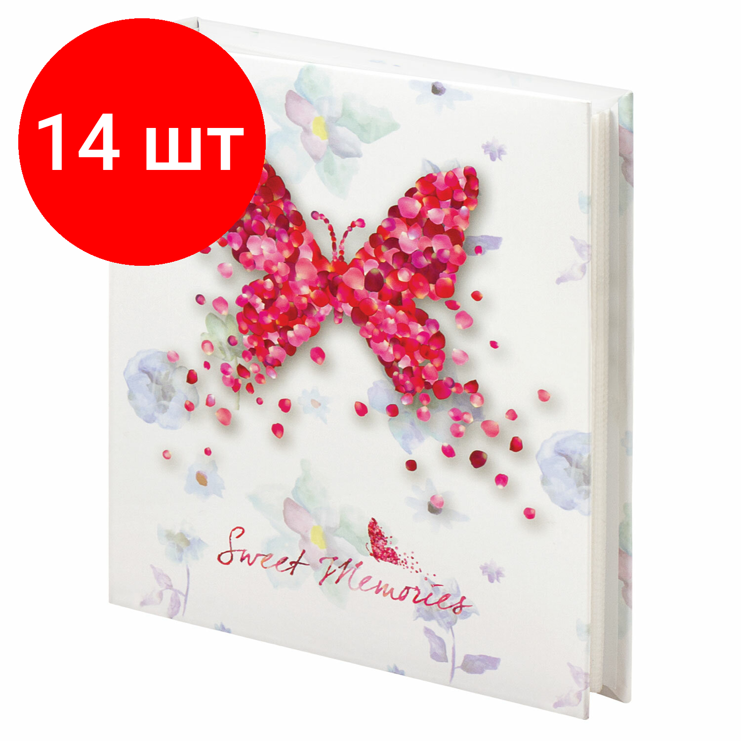 Комплект 14 шт, Фотоальбом BRAUBERG "На крыльях любви" на 200 фото 10х15 см, твердая обложка, термосварка, 391160