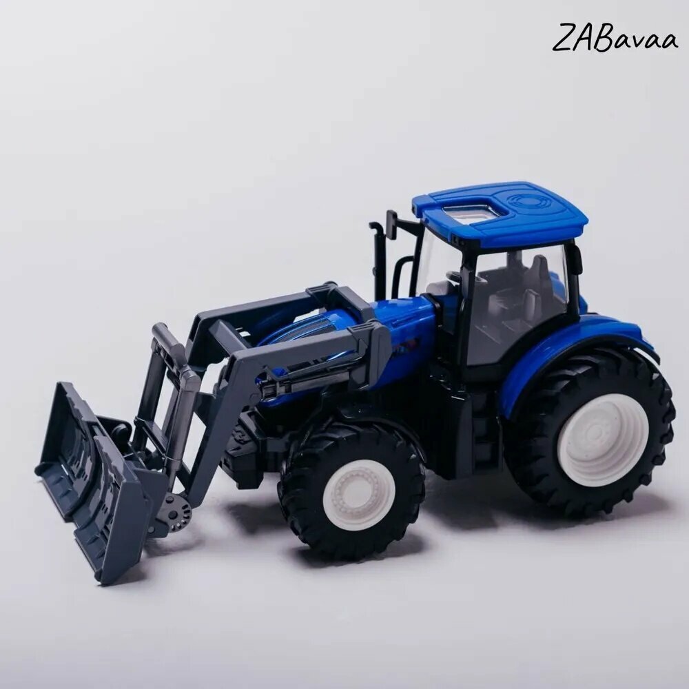 Машинка на пульте управления синий трактор бульдозер