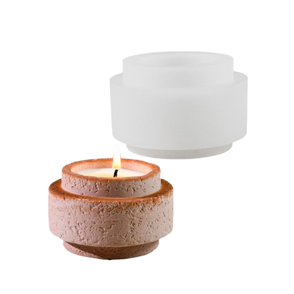 Цементная цилиндрическая силиконовая форма