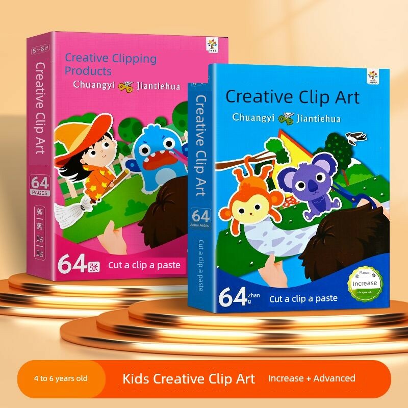 Набор для творчества: поделки из бумаги для детей 2-5 лет, игрушки-коллажи для малышей и начинающих в детском саду [2