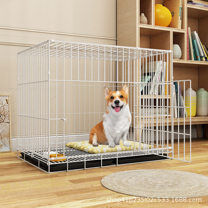 Клетка для собак среднего размера, домашняя клетка для маленьких собак для Тедди, Шиба-ину, Померанского шпица, Бишона, специальная железная клетка для кошек, домик для собак