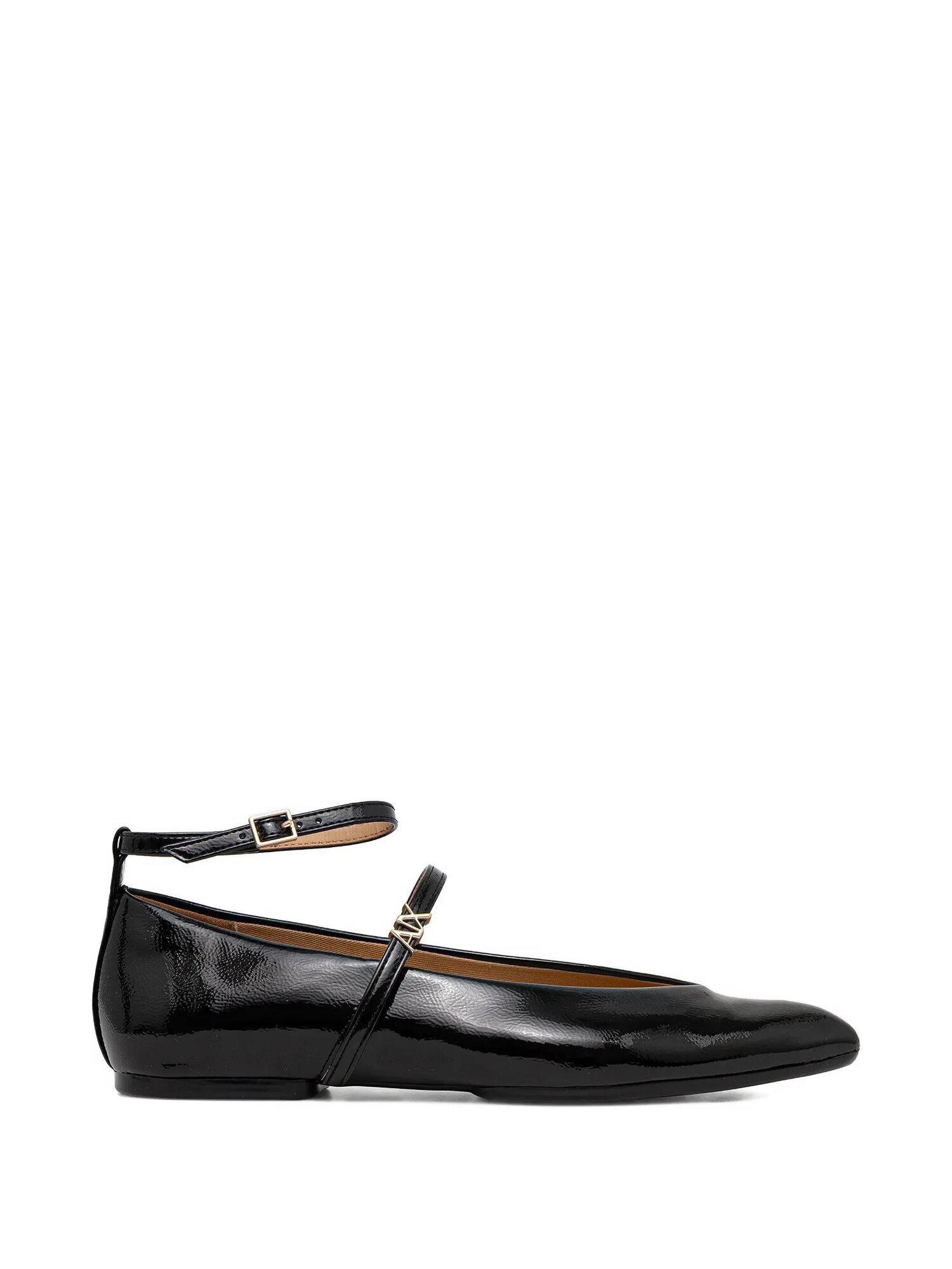 Балетки Armani Exchange Pointed strap ballet flats, размер 40, black/black