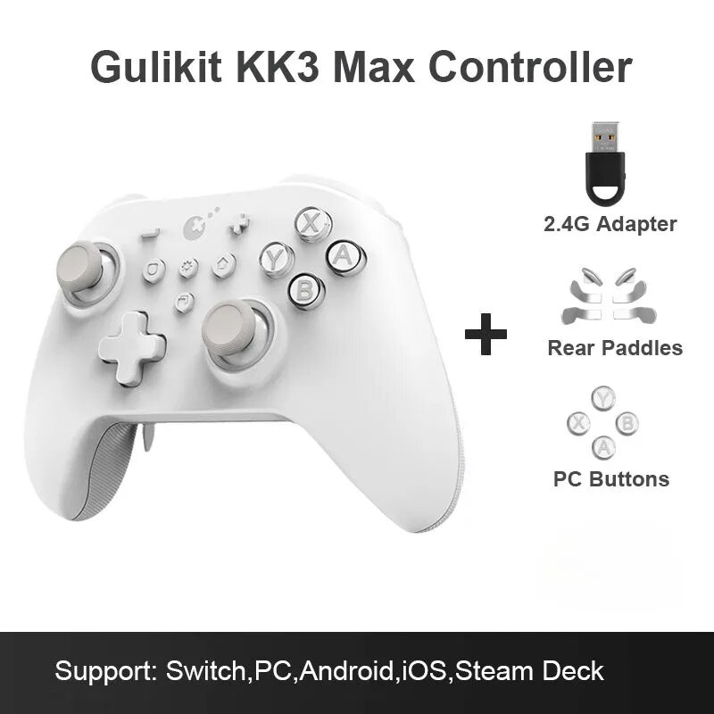 GuliKit KK3 MAX Контроллер NS39 King 3 Игровая ручка с джойстиком эффекта Холла и триггером для Windows Nintendo Switch Android iOS