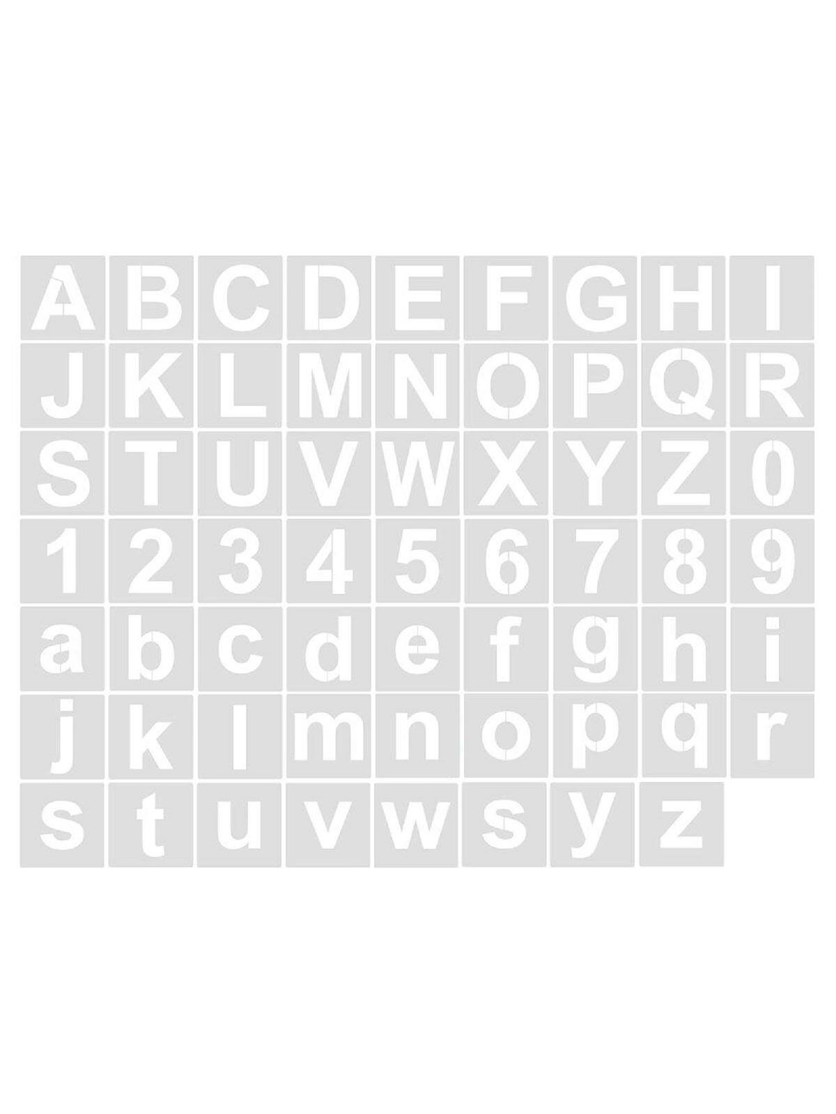 60шт Трафаретов с буквами и цифрами Шаблоны для рисования деревянных вывесок