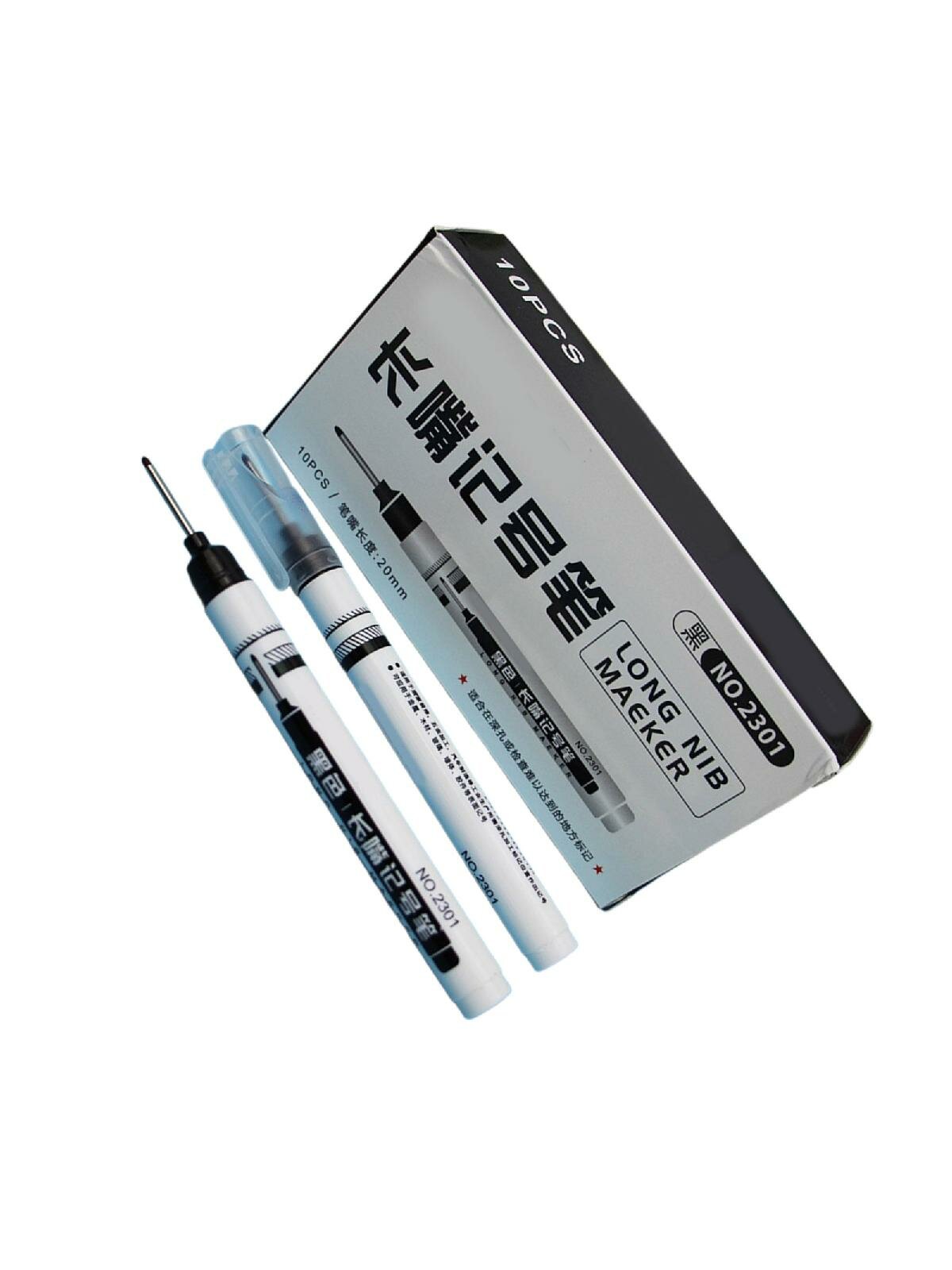 10шт долго маркер носа 20 мм глубина маркер длинный наконечник маркер ручка, водонепроницаемый