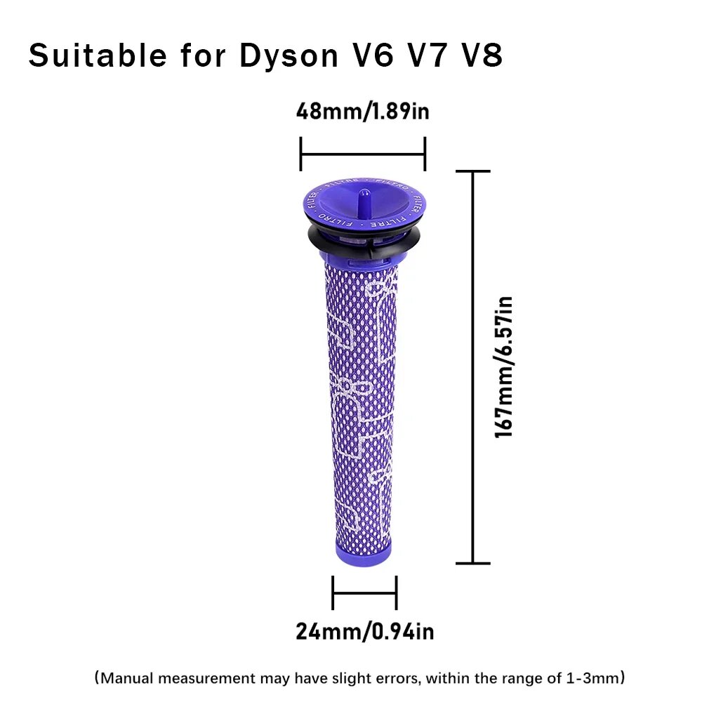 Насадка-щетка HEPA для Dyson V6 V7 V8 V10 V11 V12 V15 Pre-filter V6 V7 V8